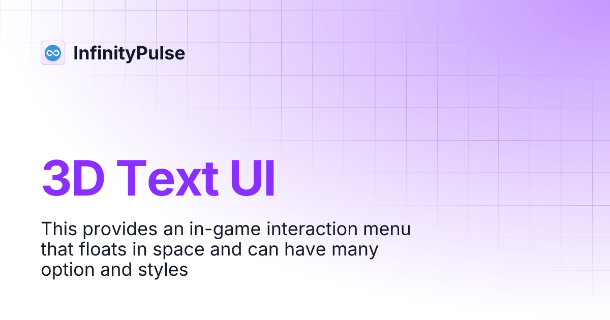 3D Text UI | InfinityPulse