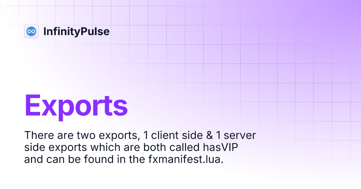 Exports | InfinityPulse